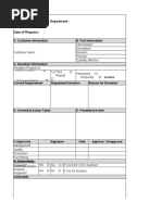 Deviation Form Template | PDF