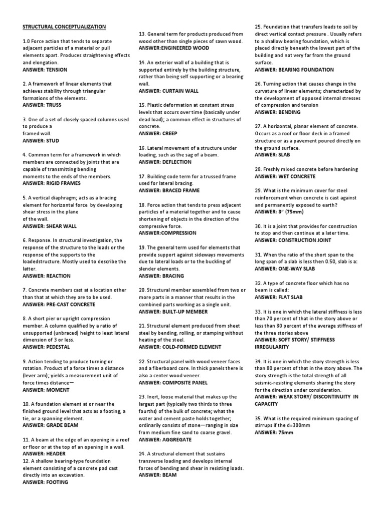 Structural Conceptualization | PDF | Bending | Beam (Structure)