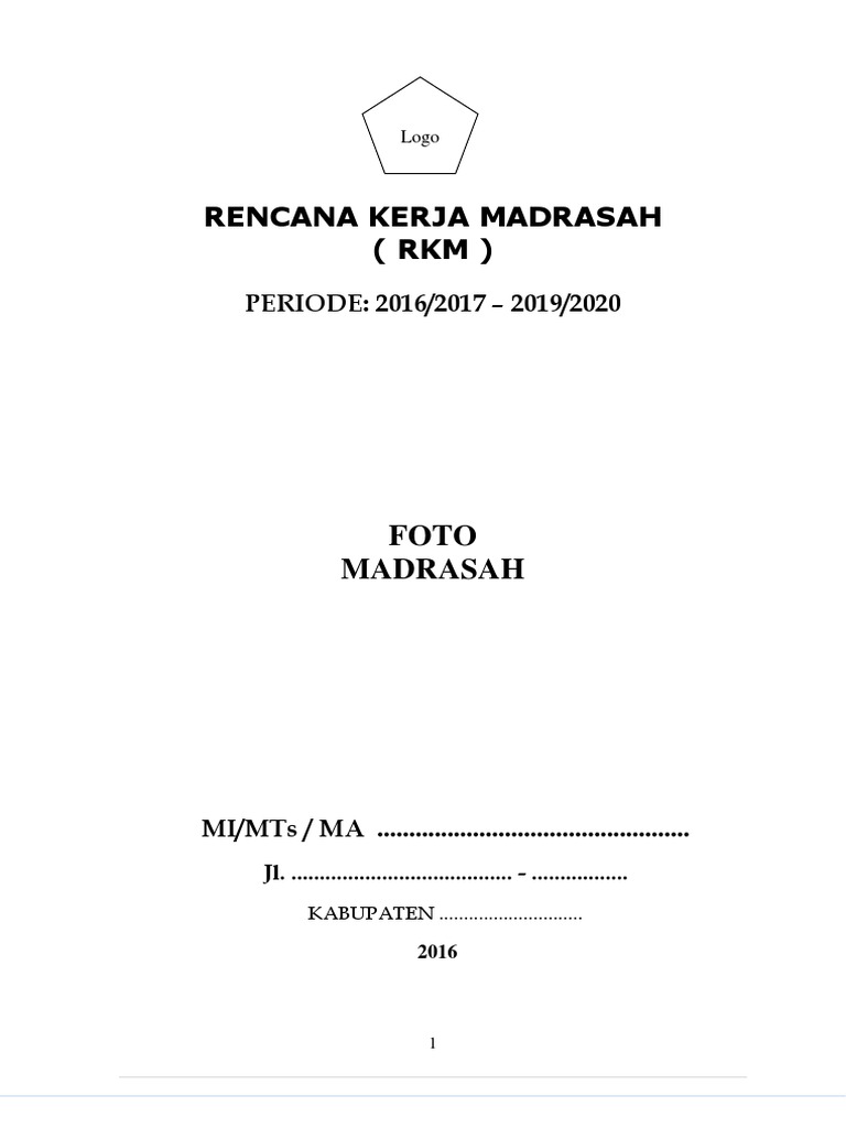 Rencana Kerja Madrasah (RKM) | PDF