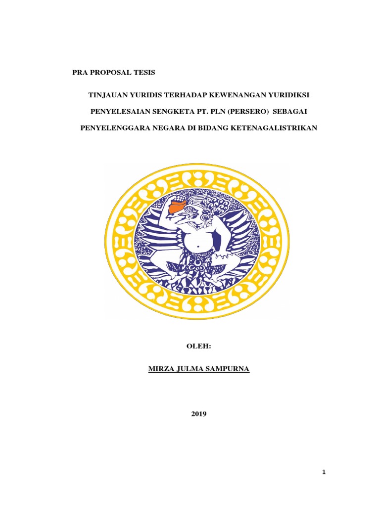 Proposal Pra Tesis PDF | PDF