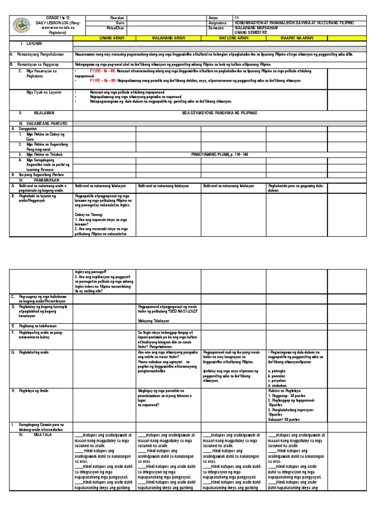 DLL in Filipino | PDF