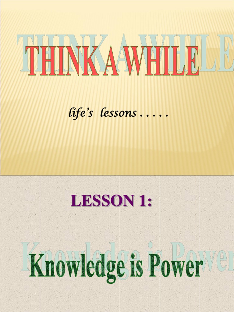 Think A While | PDF