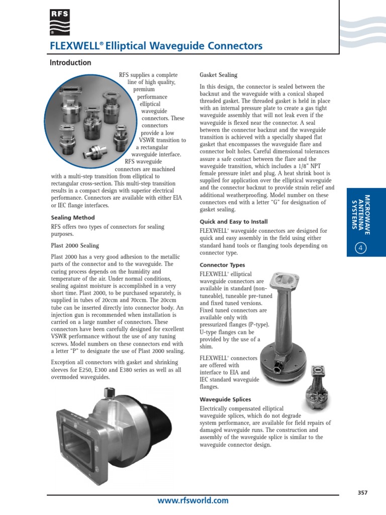 Wave Guide Connector Accessories PDF | PDF | Electrical Connector ...