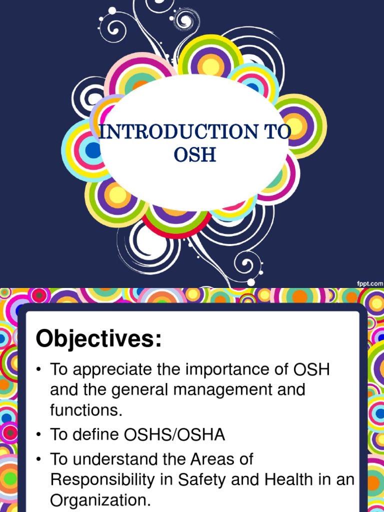 Leson 1 Introduction To OHSP | PDF | Occupational Safety And Health ...