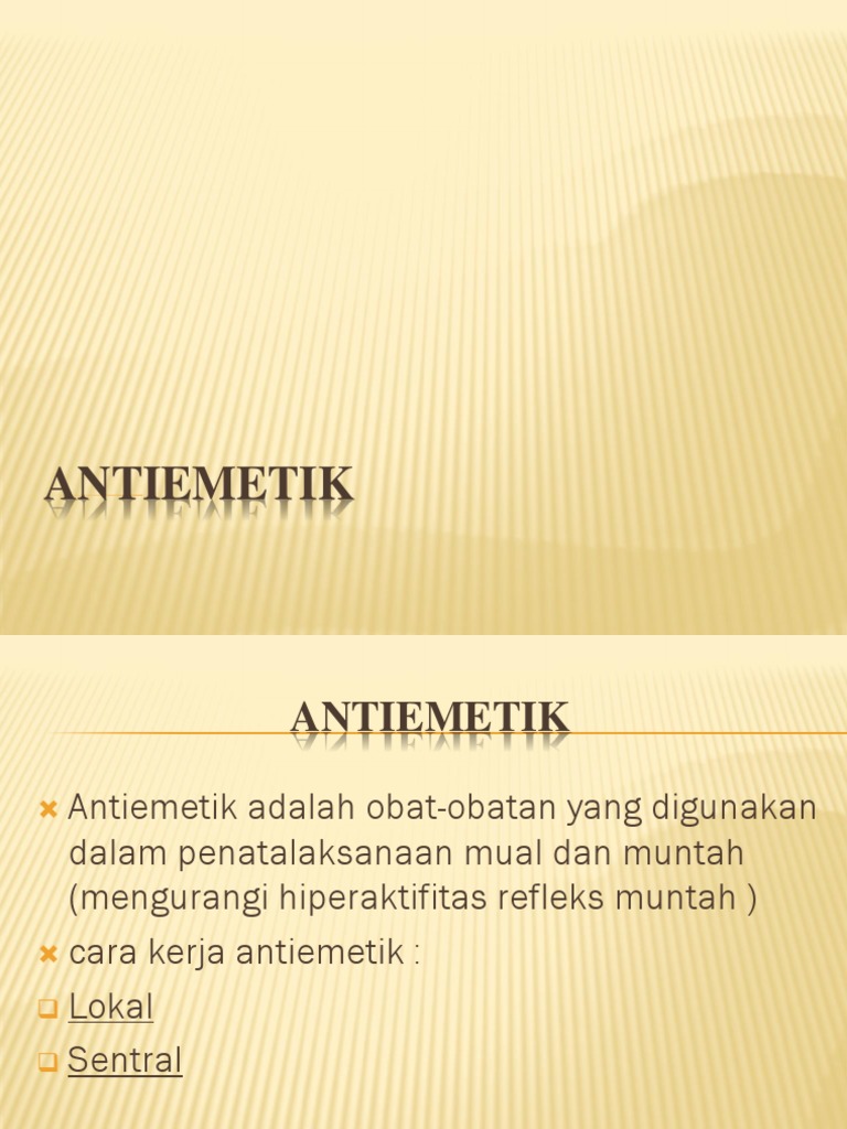 ANTIEMETIK PPT lk4 | PDF