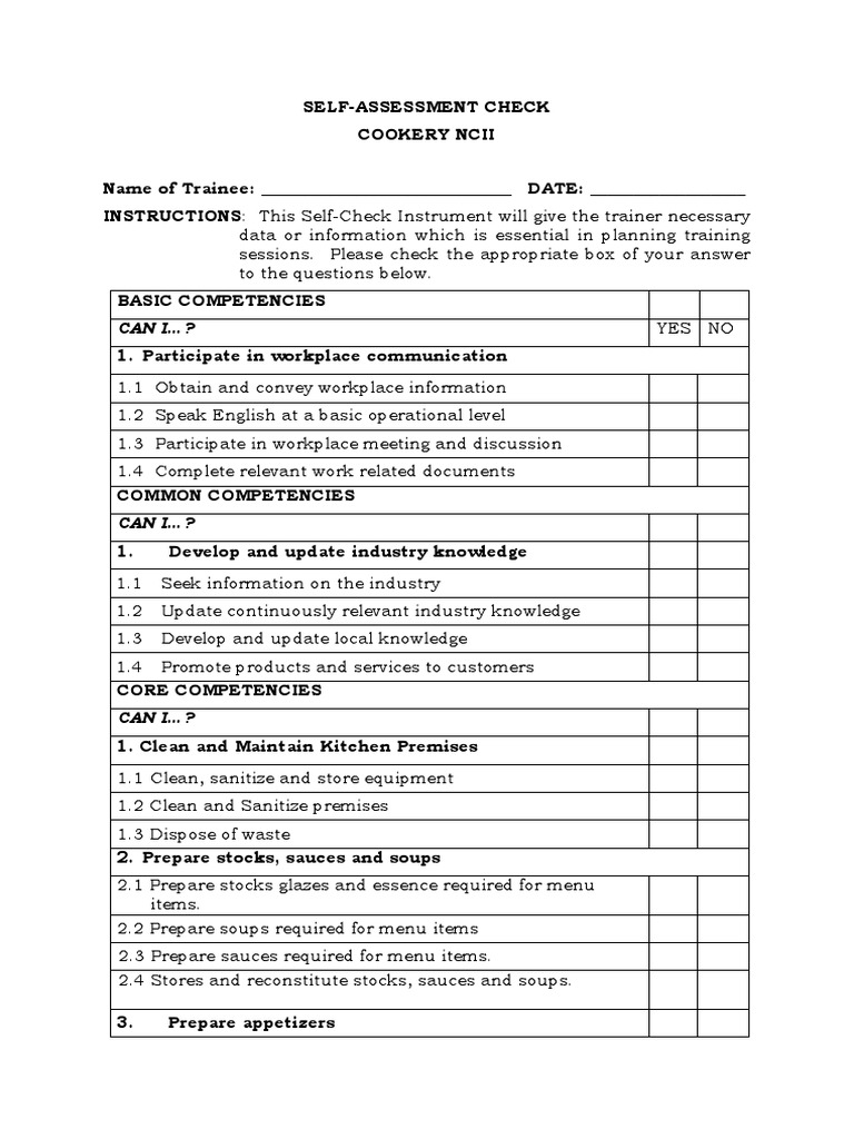 Self Assessment Check | PDF | Cakes | Desserts