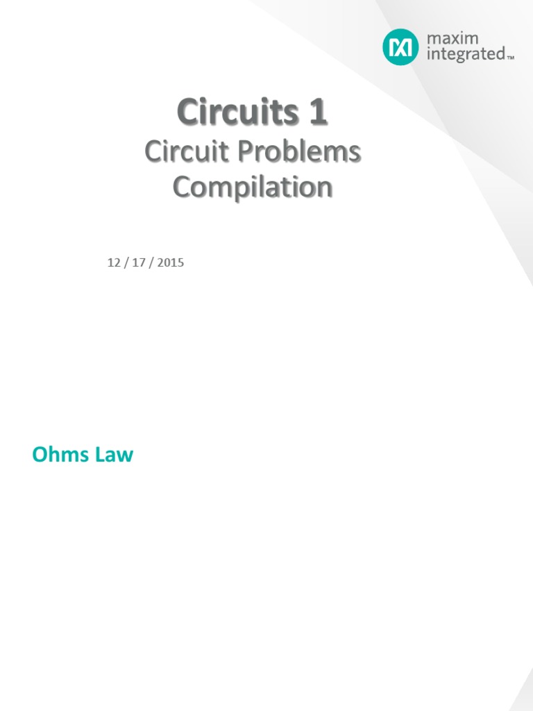 Solving Circuit Problems: A Compilation of Practice Questions and ...