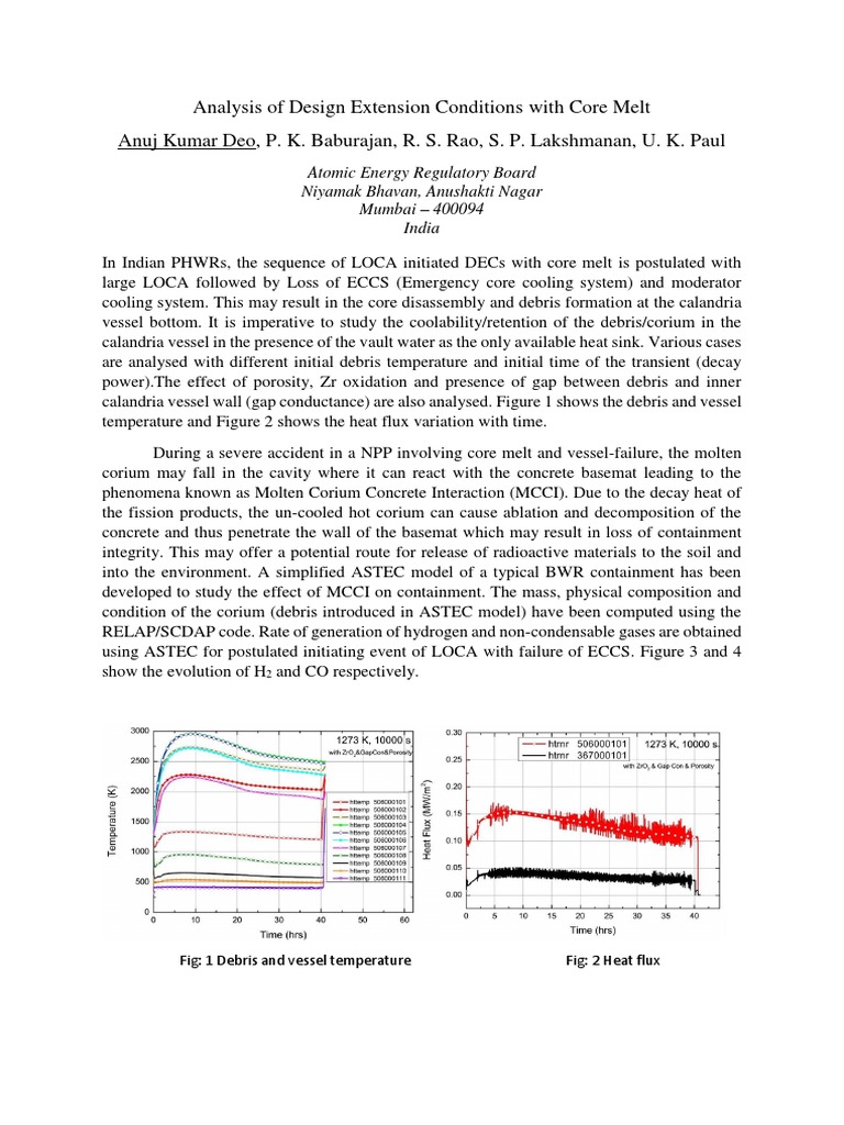 Abstract - Analysis of Design Extension Conditions | PDF | Nuclear ...