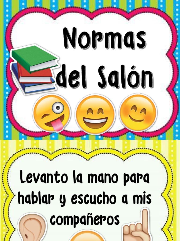 normas de la sala de clases