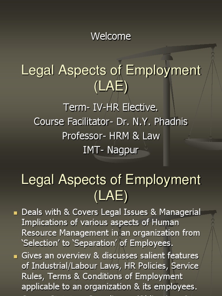 Legal Aspects of Employment Law | PDF | Employment | Apprenticeship