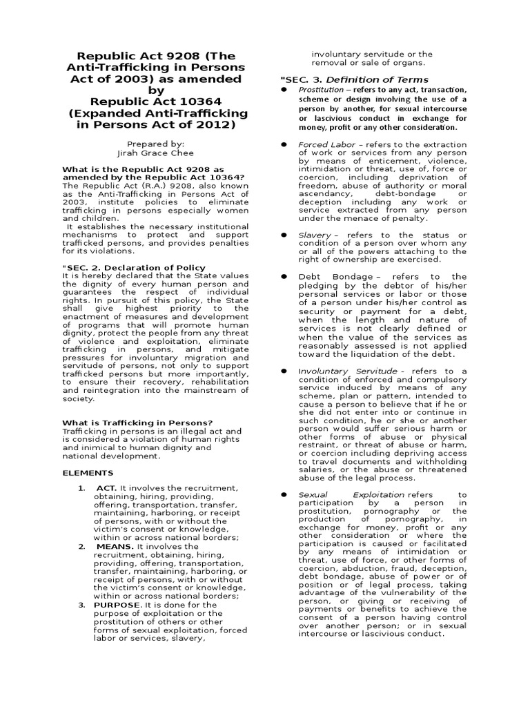 Handout Anti Trafficking | PDF | Human Trafficking | Sexual Slavery