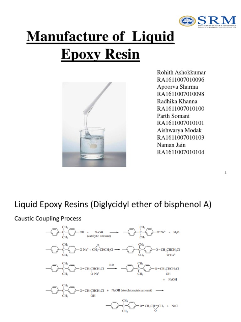 Liquid Epoxy Resin Manufacturing Process | PDF | Distillation | Epoxy