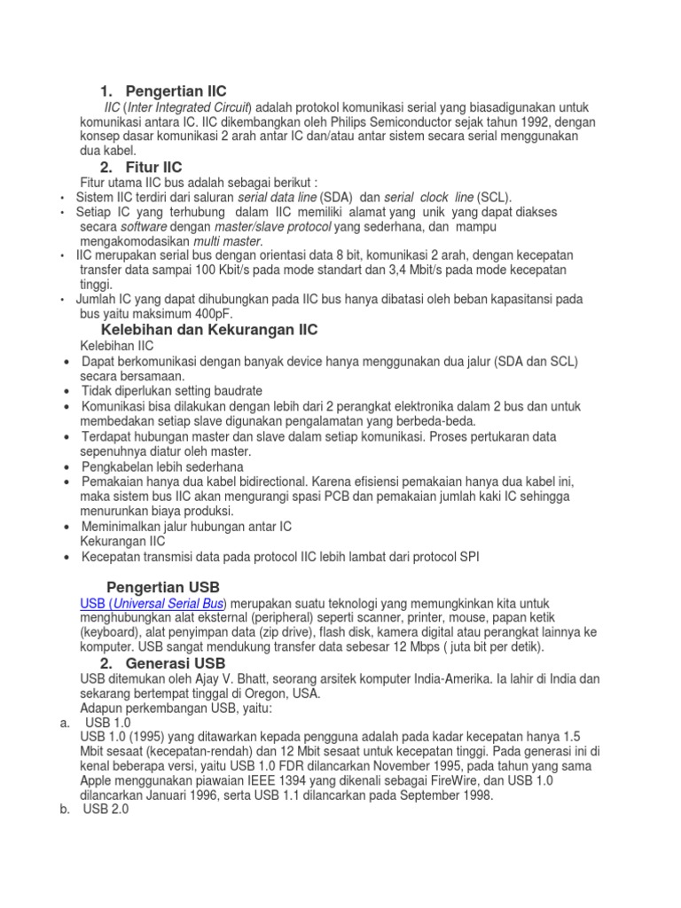 Iic Inter Integrated Circuit Pdf