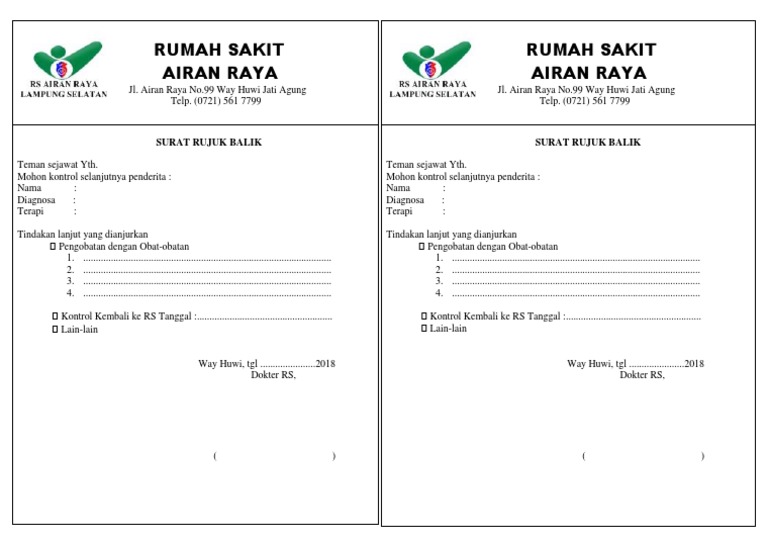 Form Surat Rujuk Balik Pdf
