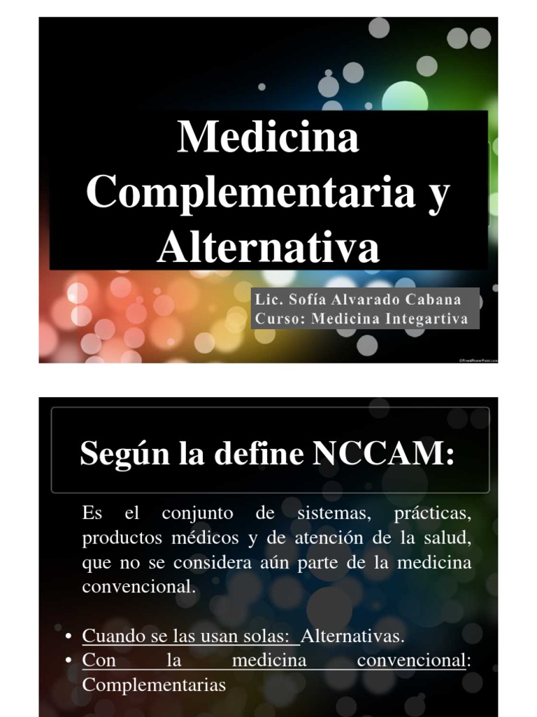 Medicina Complementaria y Alternativa | PDF | Medicina alternativa ...