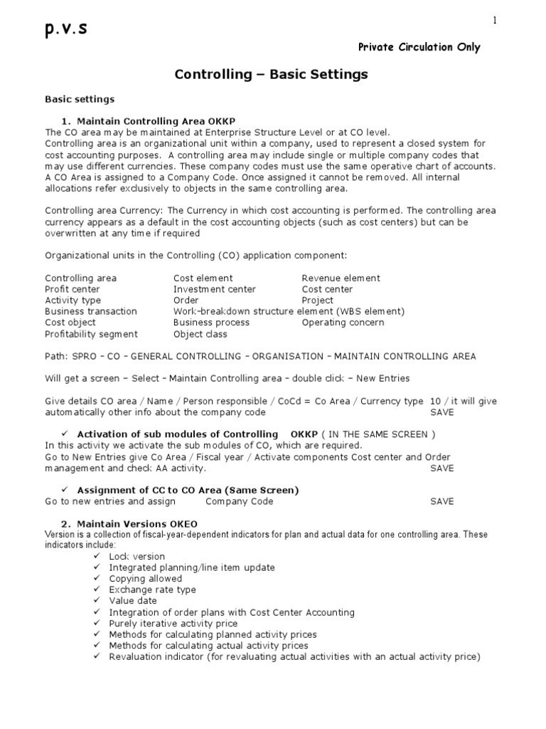 Co Basic Settings Pdf Revenue Accrual