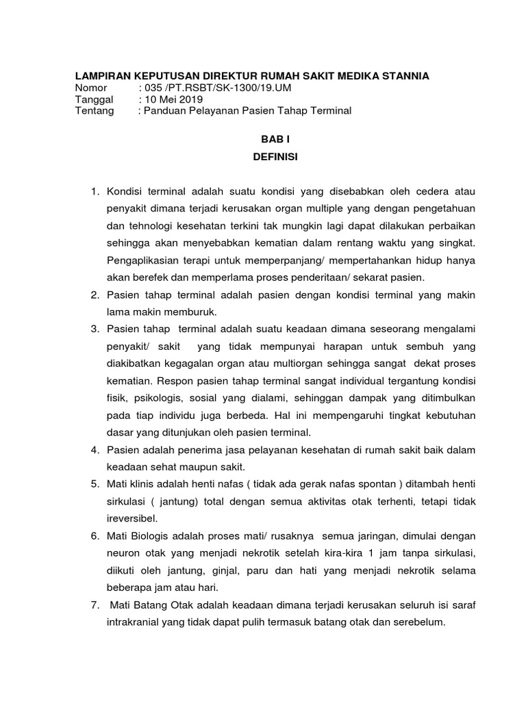 Panduan Pelayanan Tahap Terminal | PDF