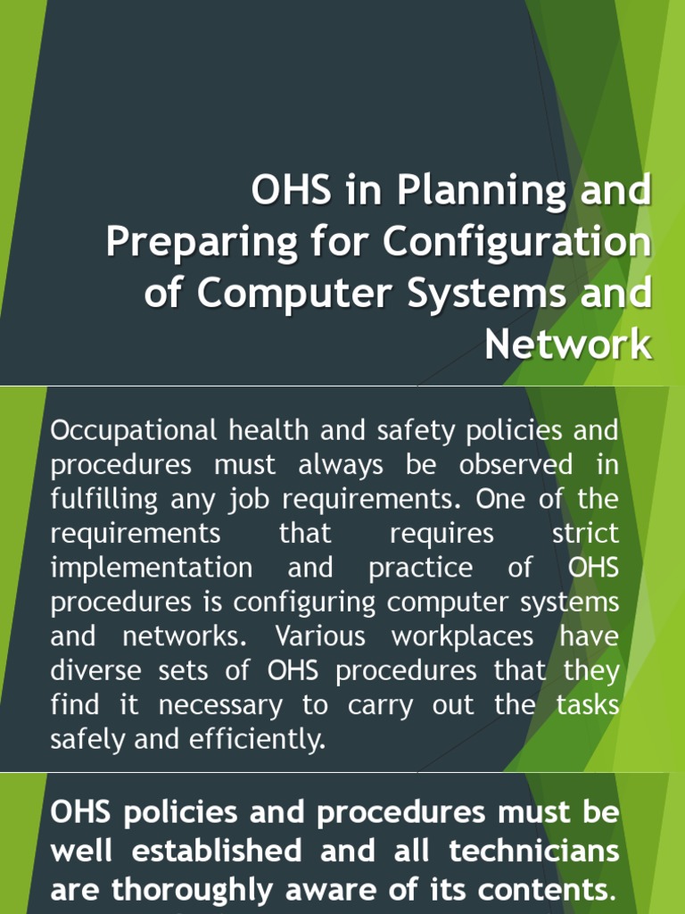 OHS Guidelines for Network Configuration | PDF | Occupational Safety ...
