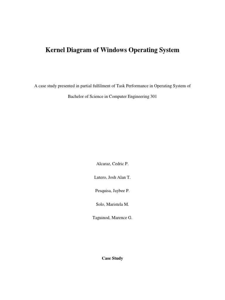 Kernel Diagram of Windows Operating System | PDF | Operating System ...