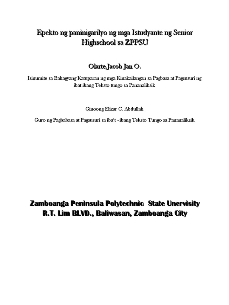 Research Paper in Filipino | PDF