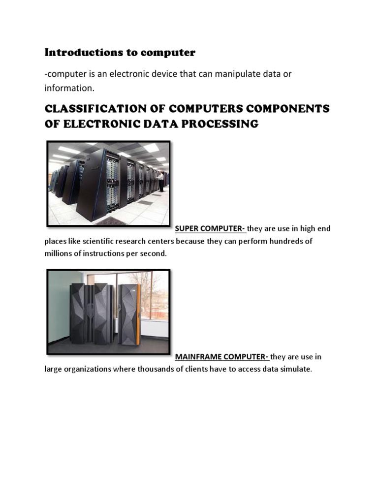 Introduction to Computer Components | PDF