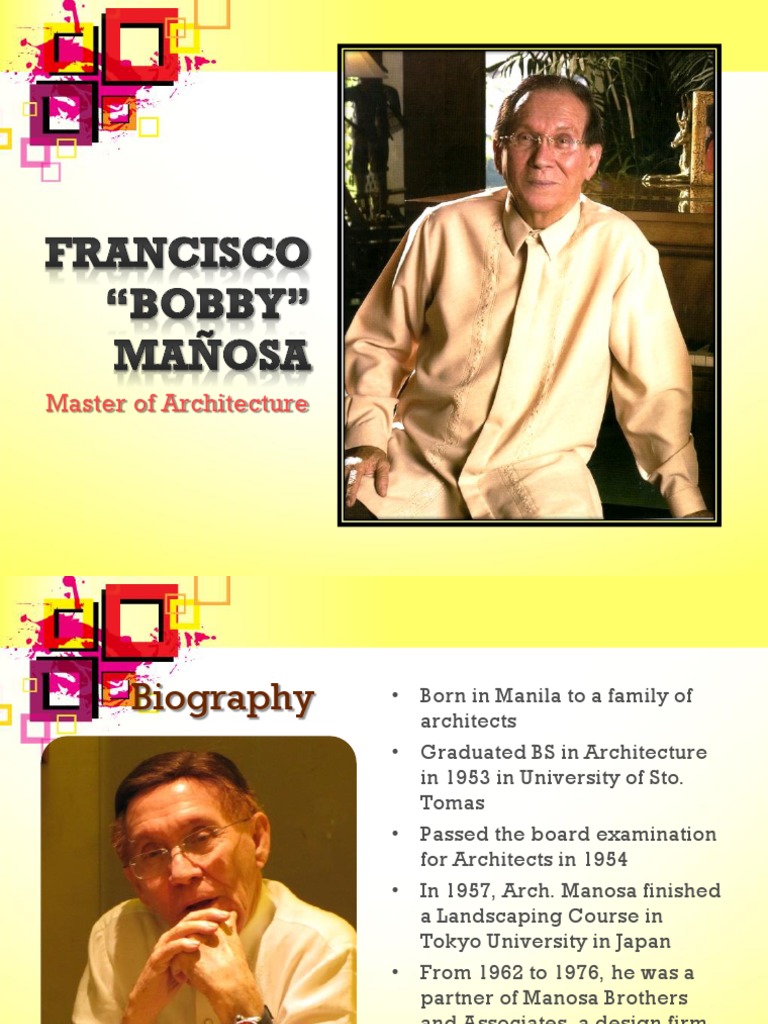 Francisco "Bobby" Mañosa: Filipino Architect | PDF | Philippines ...
