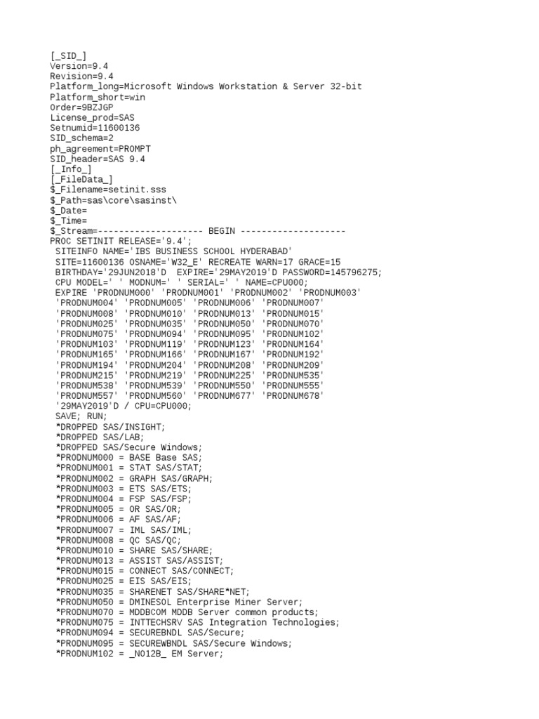 Sas | PDF | Sas (Software) | My Sql