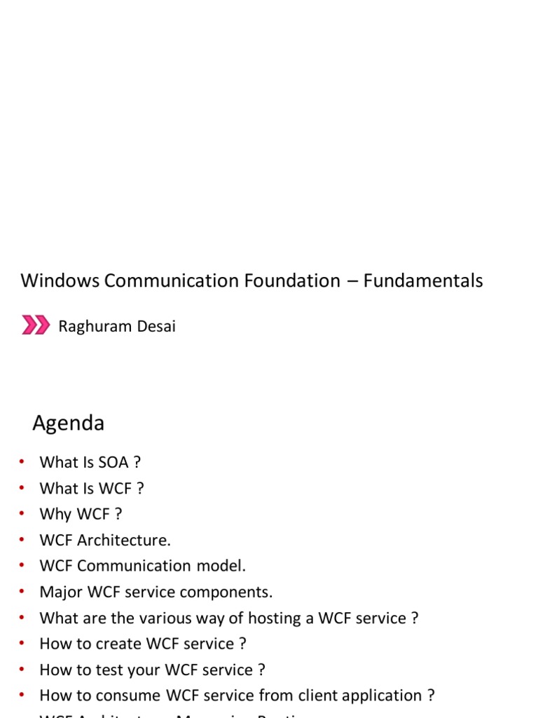 Windows Communication Foundation - Fundamentals: Raghuram Desai | PDF ...