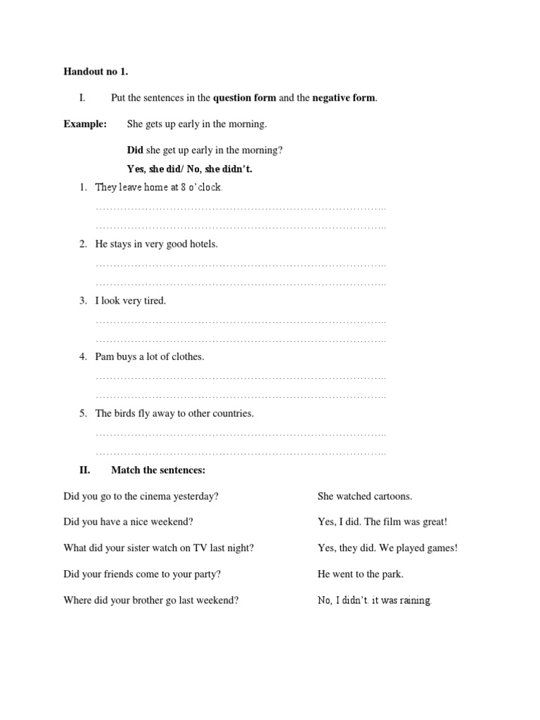 Handout en | PDF | Games & Activities | Home & Garden