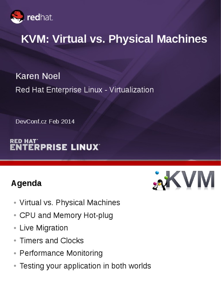 KVM: Virtual vs. Physical Machines | PDF | Computer Architecture ...