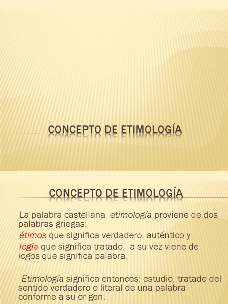 Concepto de Etimología | PDF