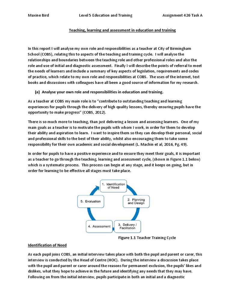 Assignment 426 Task A | PDF | Individualized Education Program | Teachers