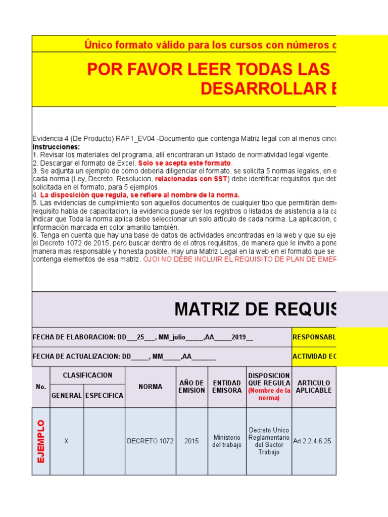 Matriz Legal Julio2019 | PDF | Matriz (Matemáticas) | Gobierno