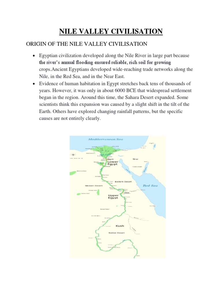 Nile Valley Civilisation | PDF | Ancient Egypt | Egyptian Pyramids