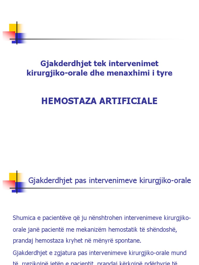 Ligjerata 7 e Vii Të .Hemostaza Artific | PDF