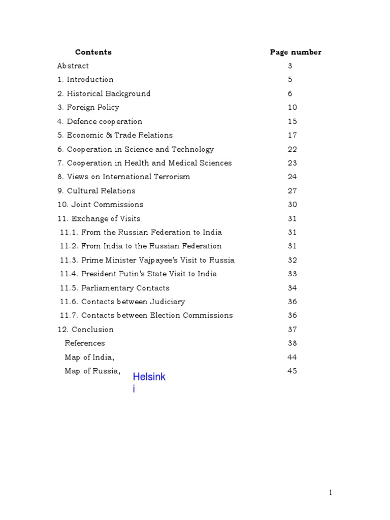 Indo Russian Relations | Download Free PDF | Soviet Union | World Politics