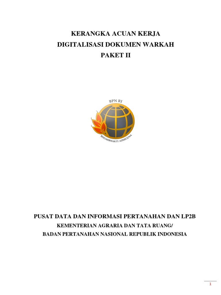 Digitalisasi Warkah PAKET II90hari | PDF