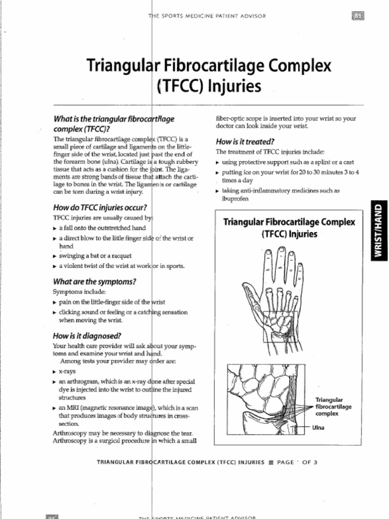 Wrist TFCC Injury | PDF