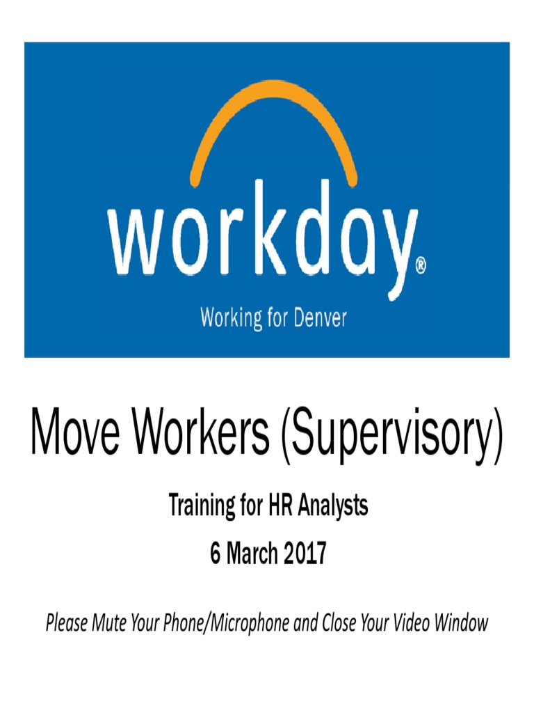 Move Workers in Workday Training Guide | PDF | Business