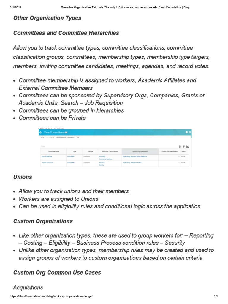 Other Organization Types Committees and Committee Hierarchies | PDF ...