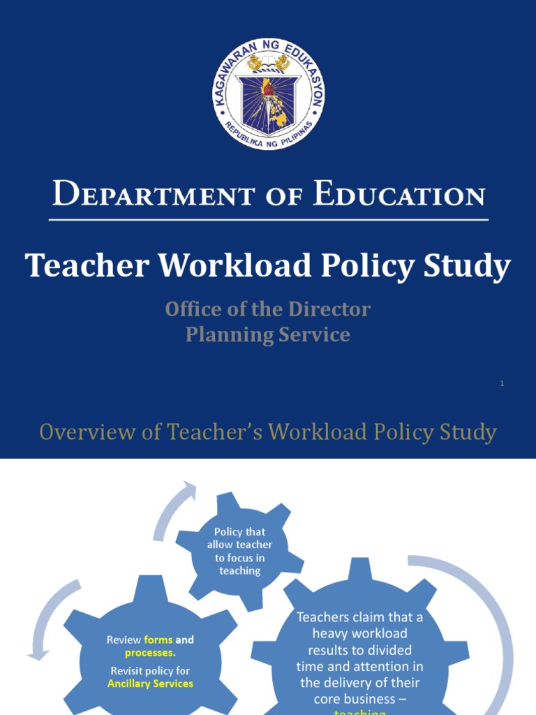 DepEd Teachers Workload Policy Study | PDF | State School | Teachers