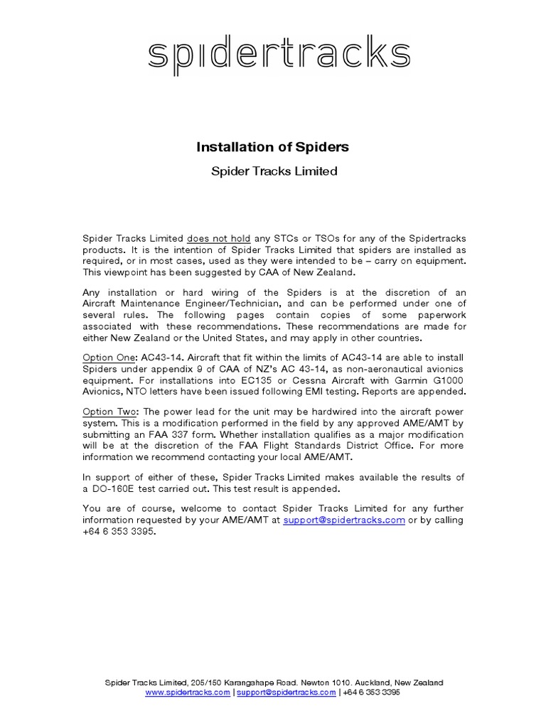 Installation of Spiders | PDF | Federal Aviation Administration | Aviation