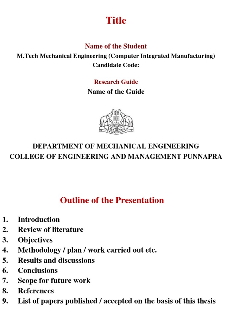 M.tech Presentation | PDF
