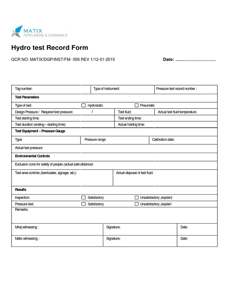 Hydro Test | PDF | Applied And Interdisciplinary Physics | Gases