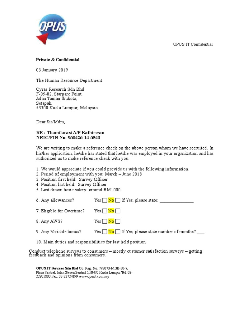 Reference Check Guide | PDF | Business