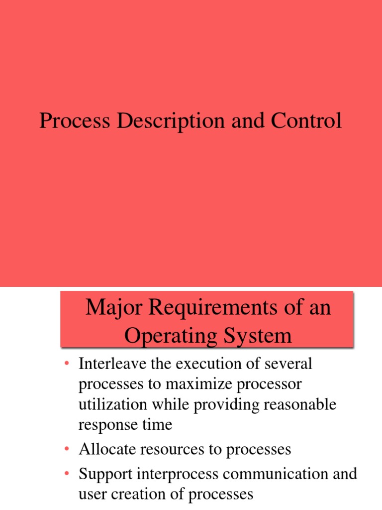 Process Description and Control | PDF | Process (Computing) | Scheduling (Computing)