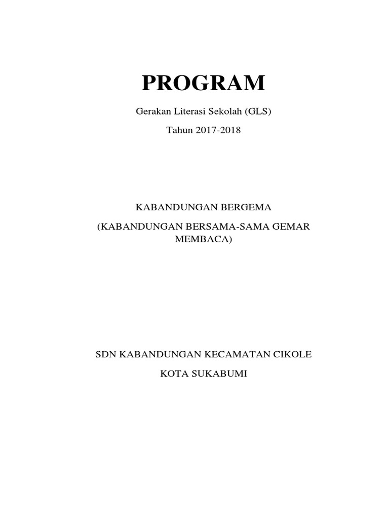 Program Literasi Sekolah SD | PDF