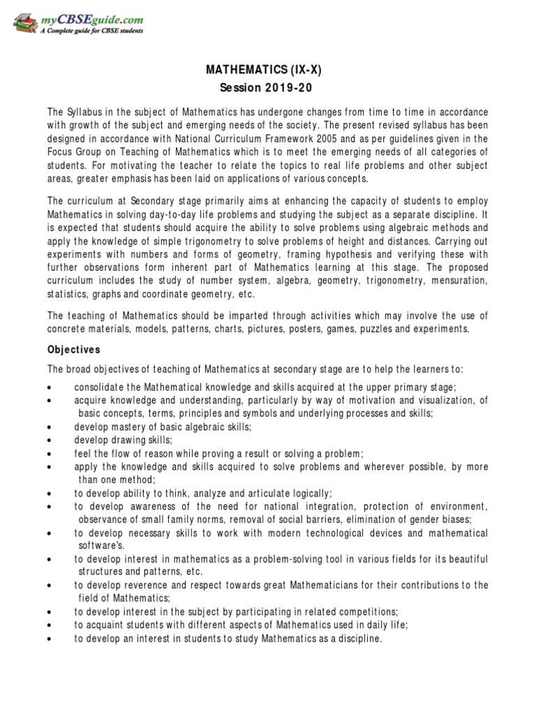 10 Mathematics 20 | PDF | Triangle | Quadratic Equation