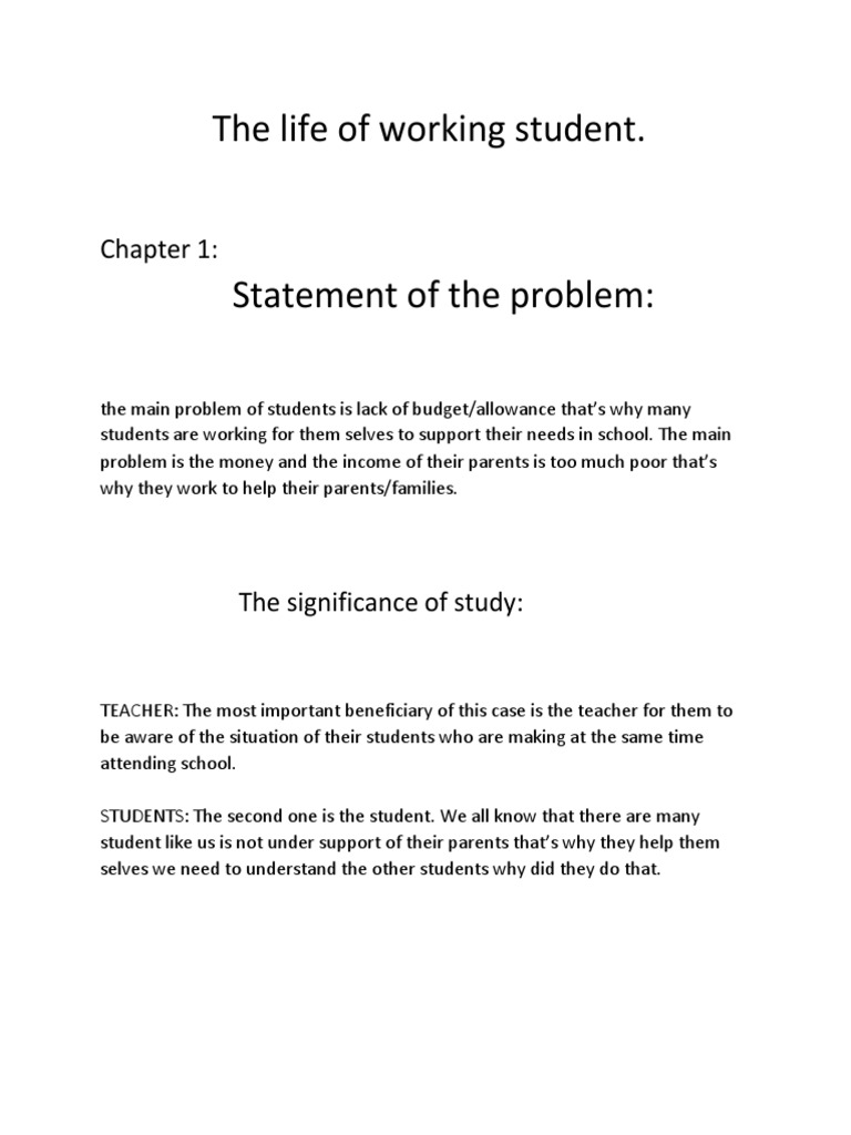 The Life of Working Student | PDF