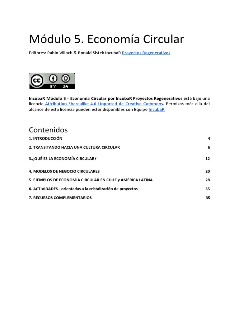 Modulo5.Economía Circular | PDF | Residuos | Modelo de negocio